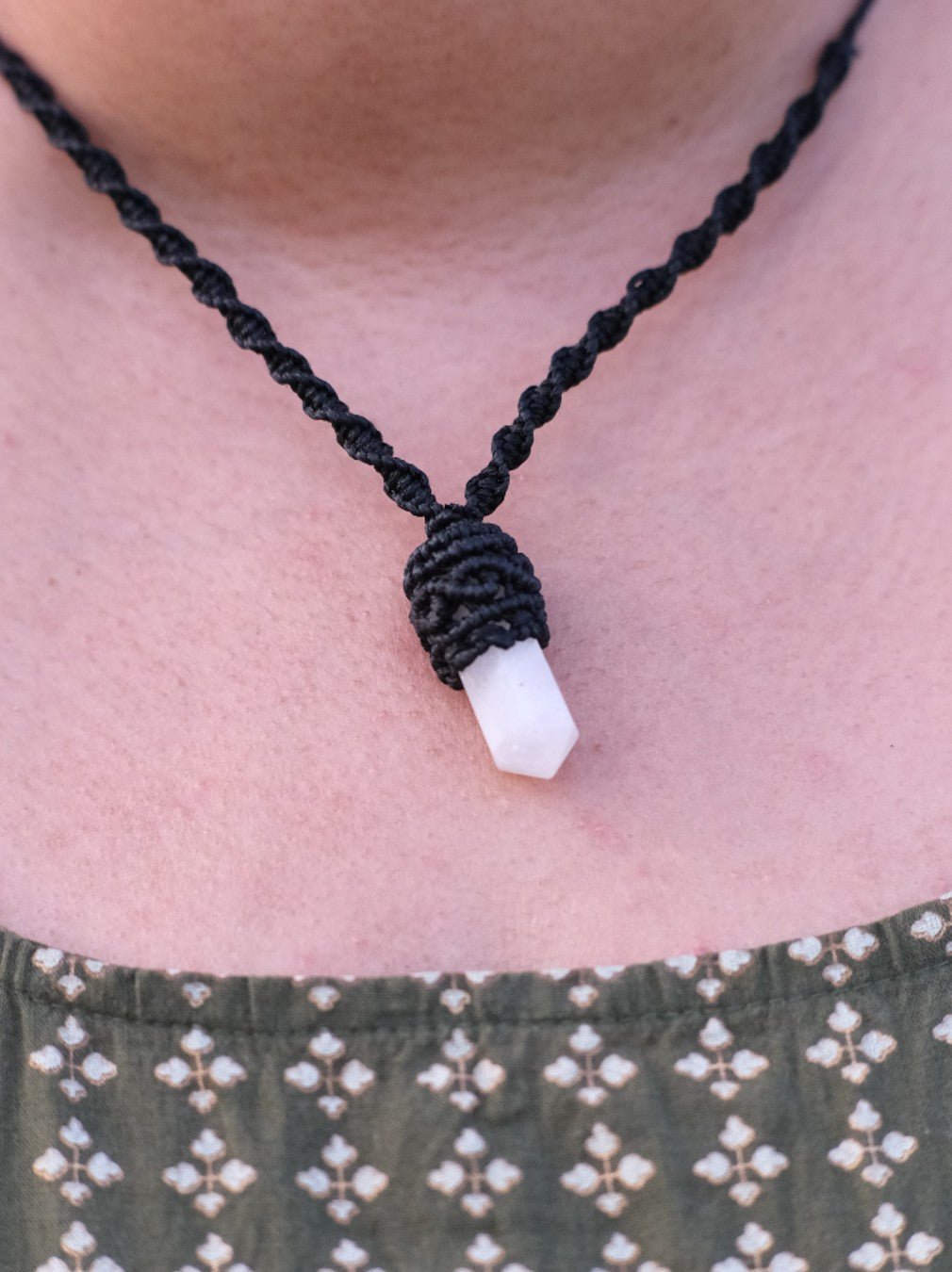Pencil Necklace – Handmade Pink Quartz Jewelry | Buy Now – Crystal Heal